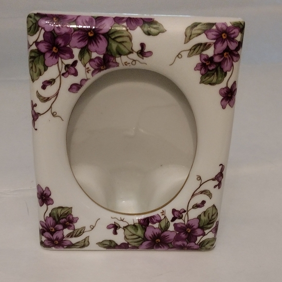 Lefton | Accents | Lefton Porcelain Photo Frame With Violets | Poshmark